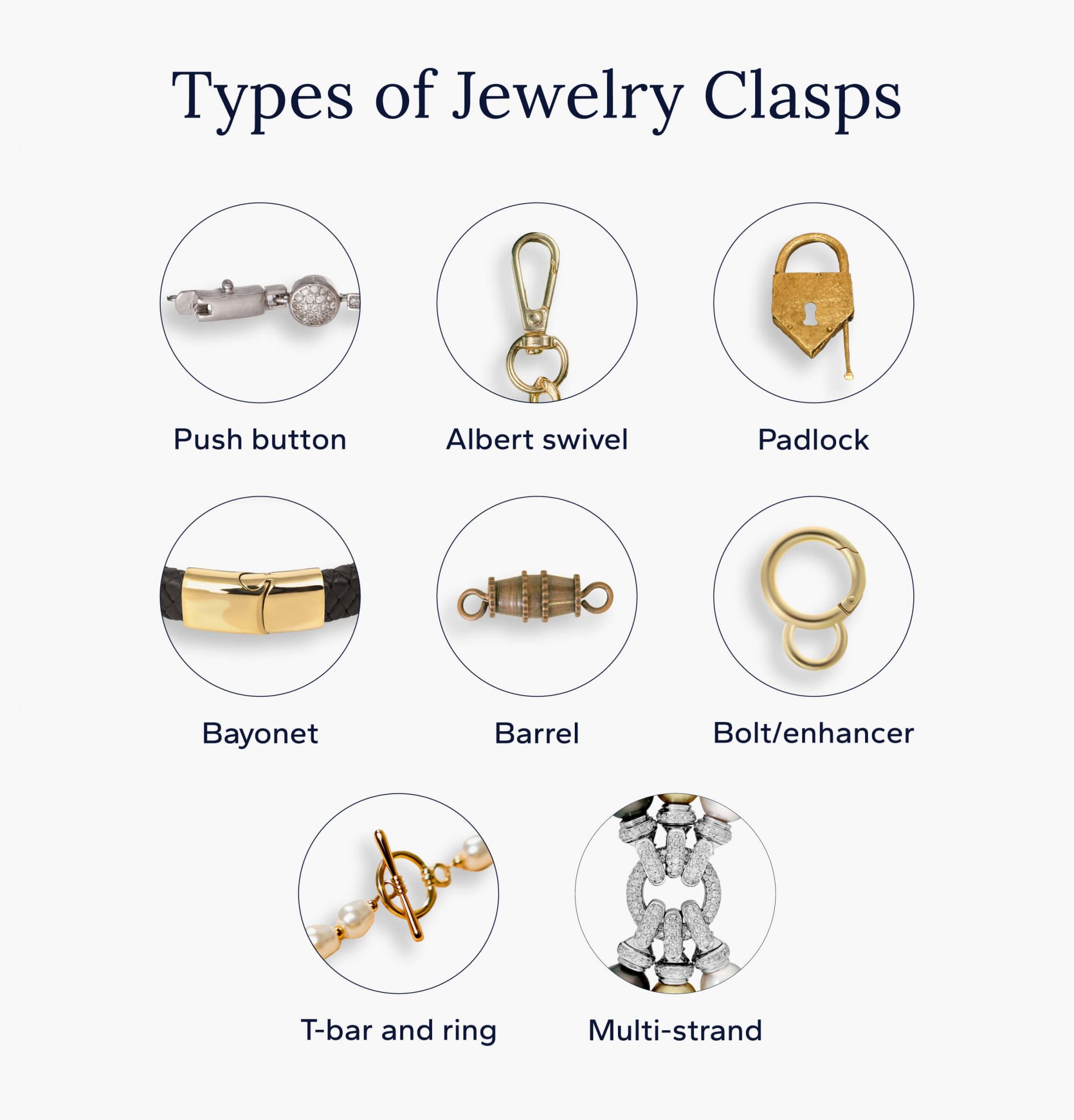 18 Necklace Clasp Types For All Jewelry Styles [Chart]